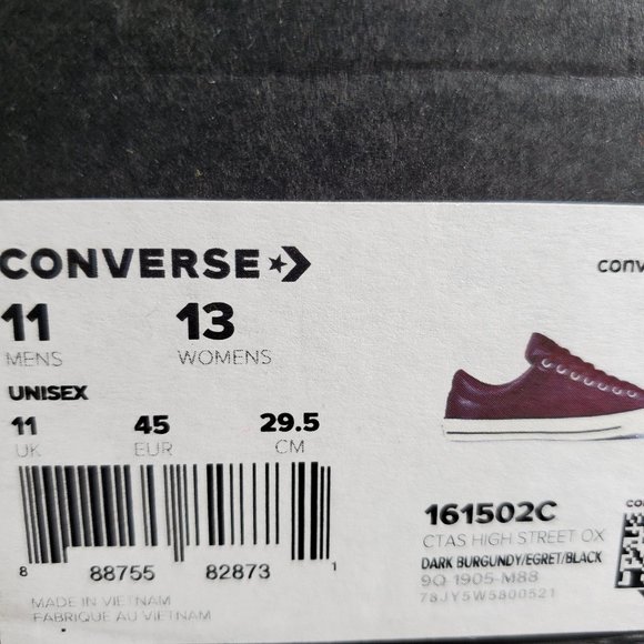 Converse | Shoes | New Converse Ctas High Street Ox Leather | Poshmark